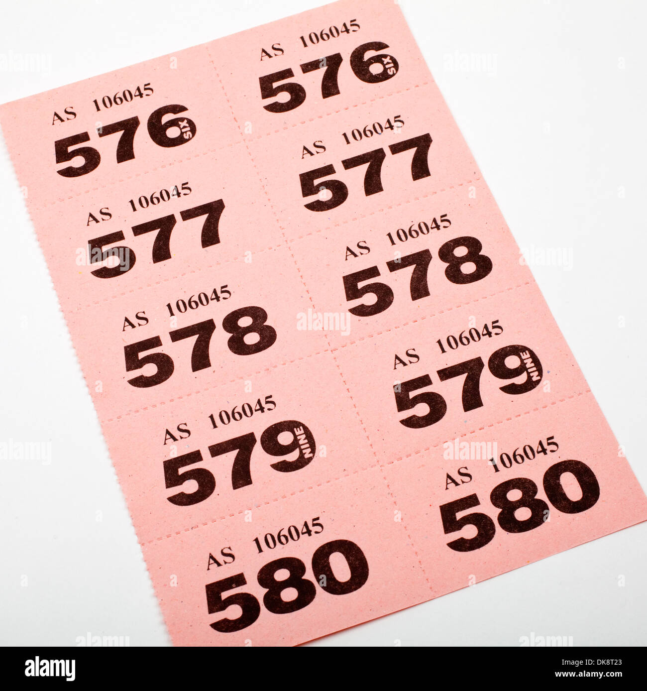 Raffle tickets ticket strip hi-res stock photography and images - Alamy