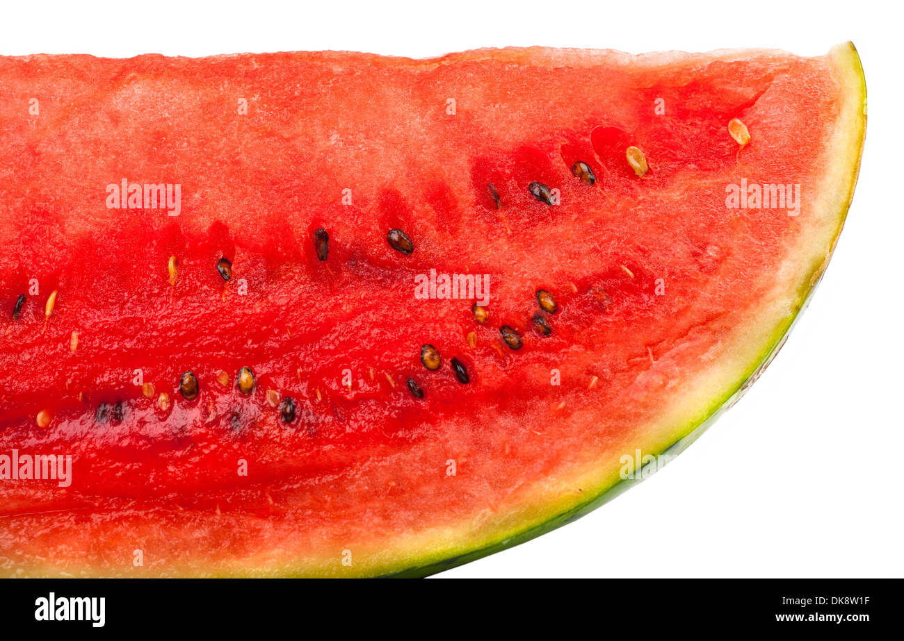 A slice of Watermelon over a white background Stock Photo - Alamy