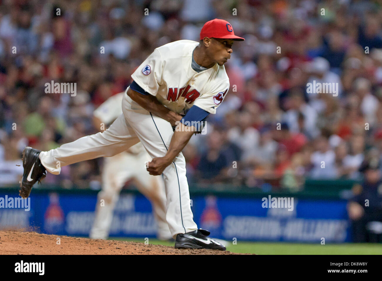 July 30, 2011 - Cleveland, Ohio, U.S - Cleveland relief pitcher Tony ...