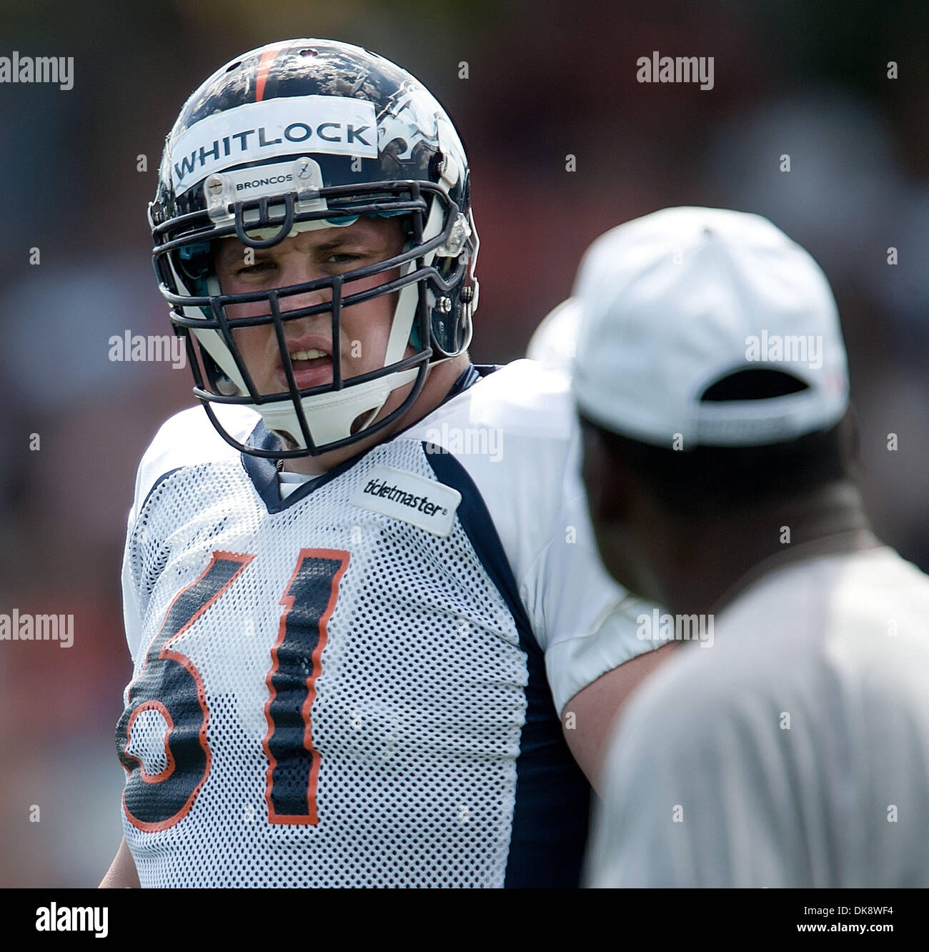 July 31, 2011 - Centennial, Colorado, U.S. - DT COLBY WHITLOCK, left ...