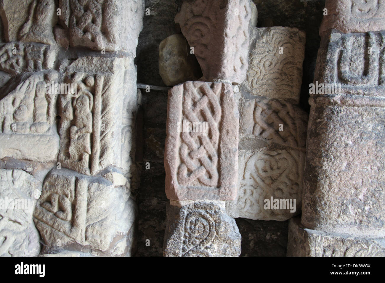 Medieval Stones from the 10th century on display in the porch of ...