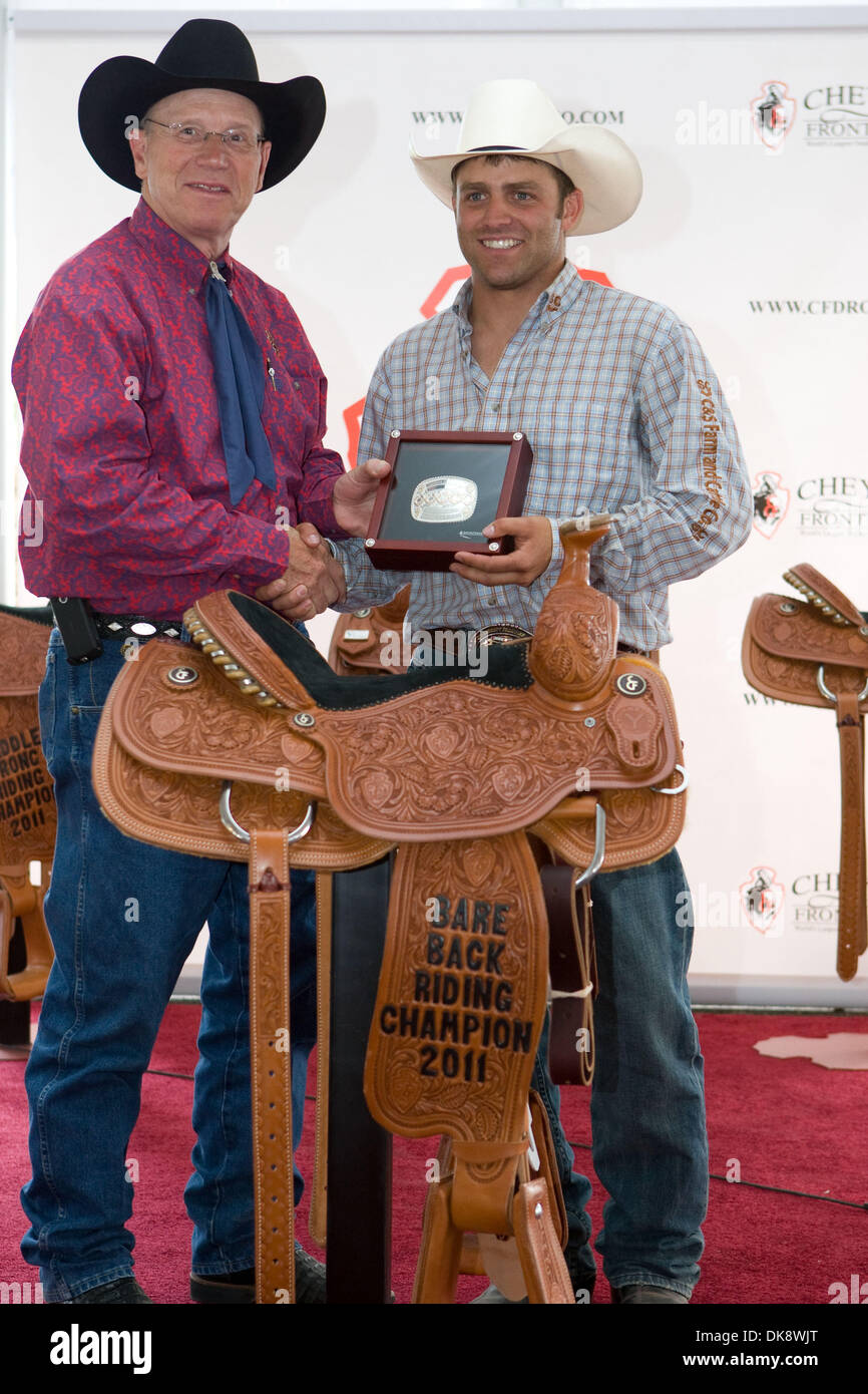 July 31, 2011 - Cheyenne, Wyoming, U.S. - Rodeo - DAN CHENEY, CEO (left ...