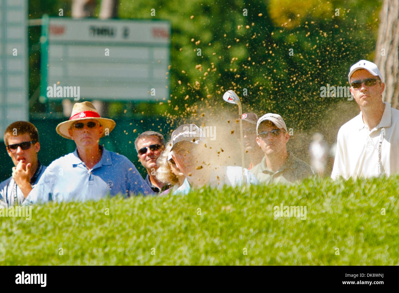 July 31, 2011 - Toledo, Ohio, U.S - Hale Irwin hits out of the sand ...