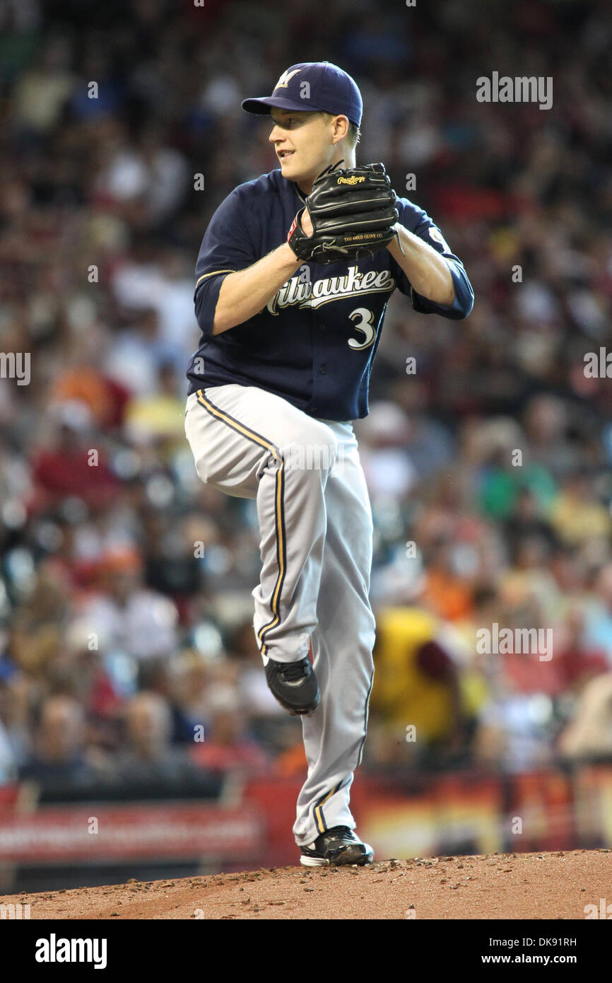 Aug. 6, 2011 - Houston, Texas, U.S - Milwaukee Brewers pitcher Chris ...