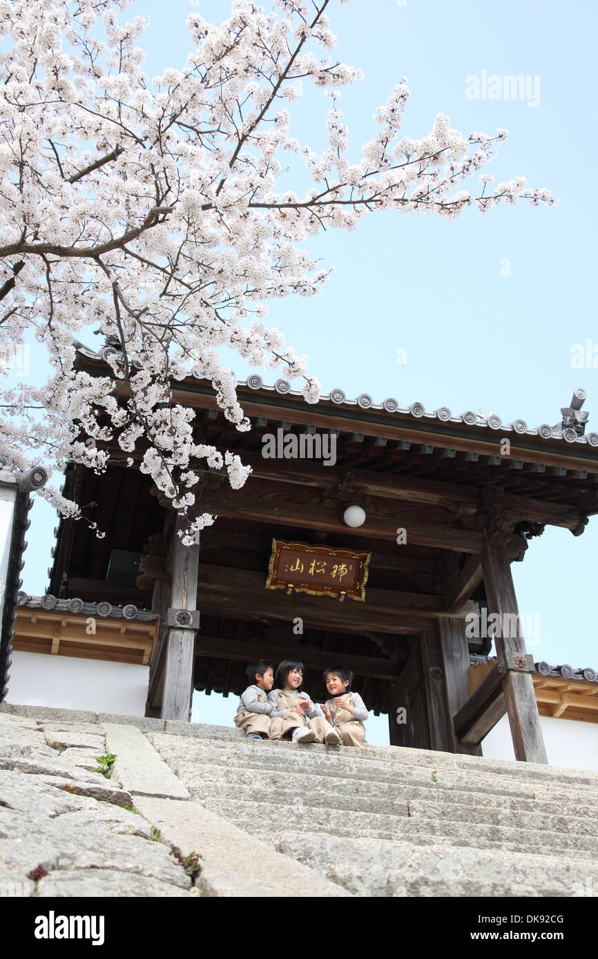 Japanese girl in the temple hi-res stock photography and images - Alamy