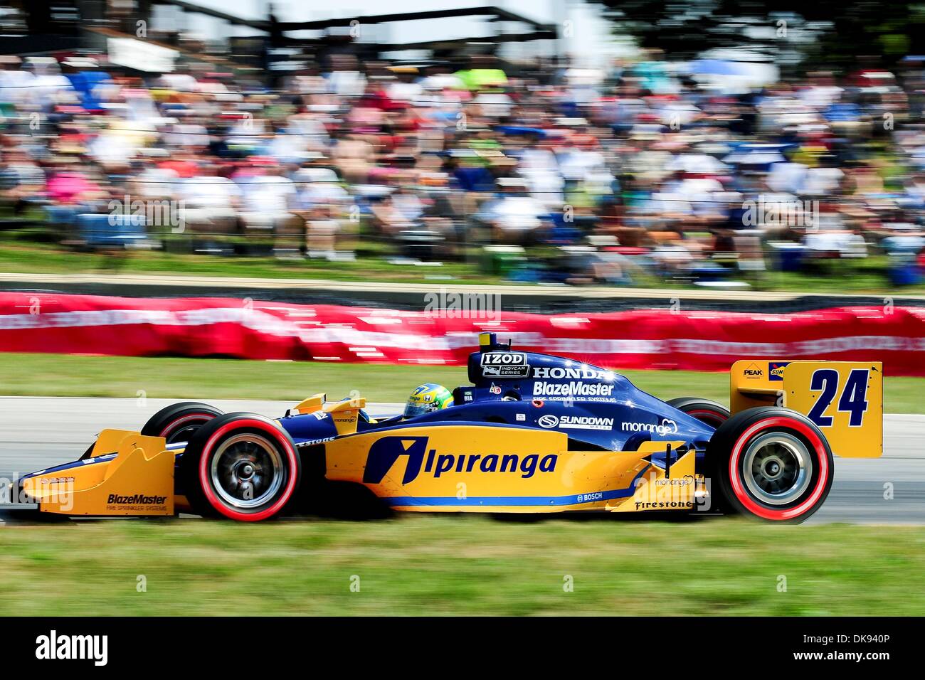Aug. 7, 2011 - Lexington, Ohio, U.S - IZOD Honda Indy driver #24 Ana ...
