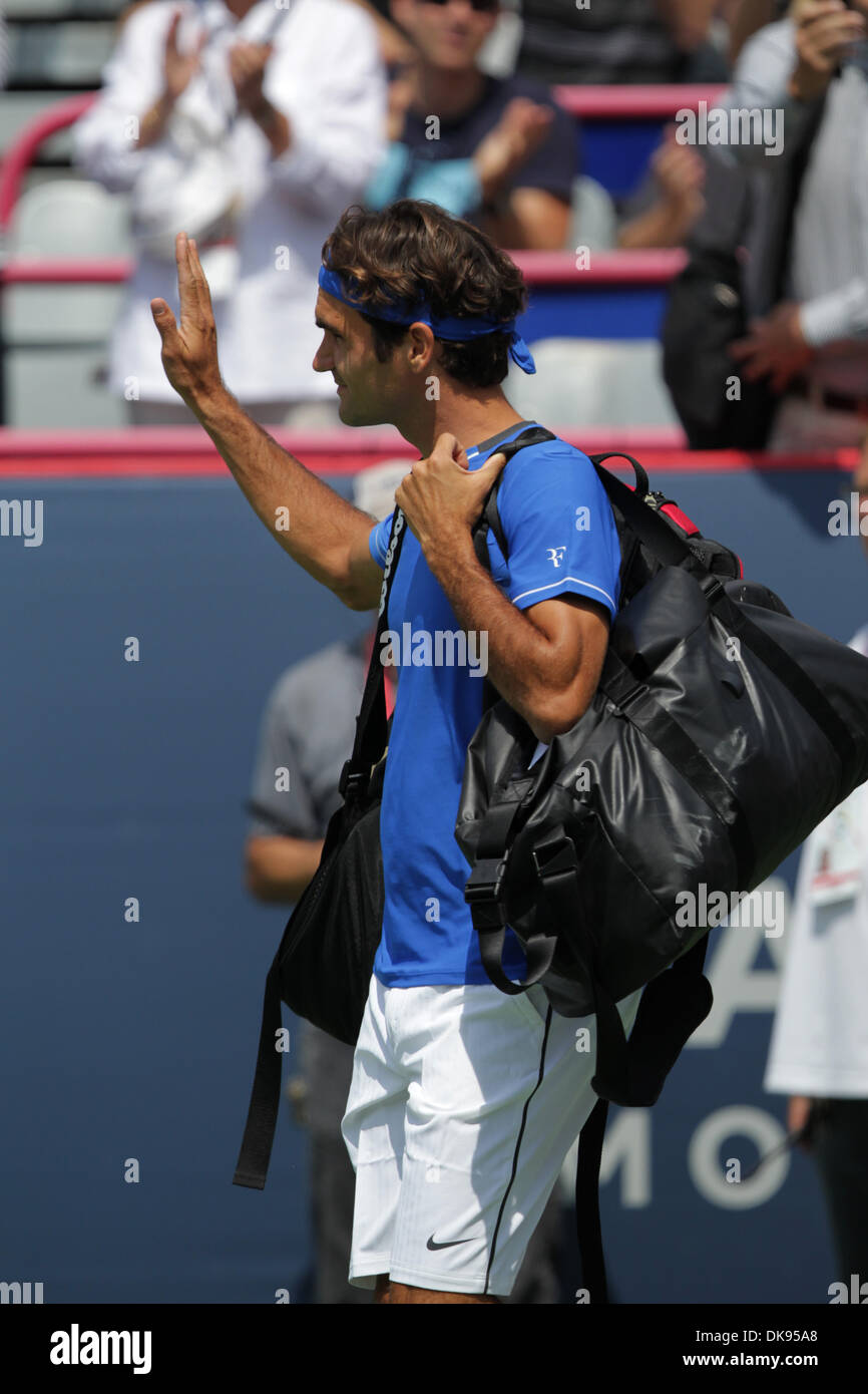 Aug. 10, 2011 - Montreal, Quebec, Canada - Third seeded Roger Federer ...