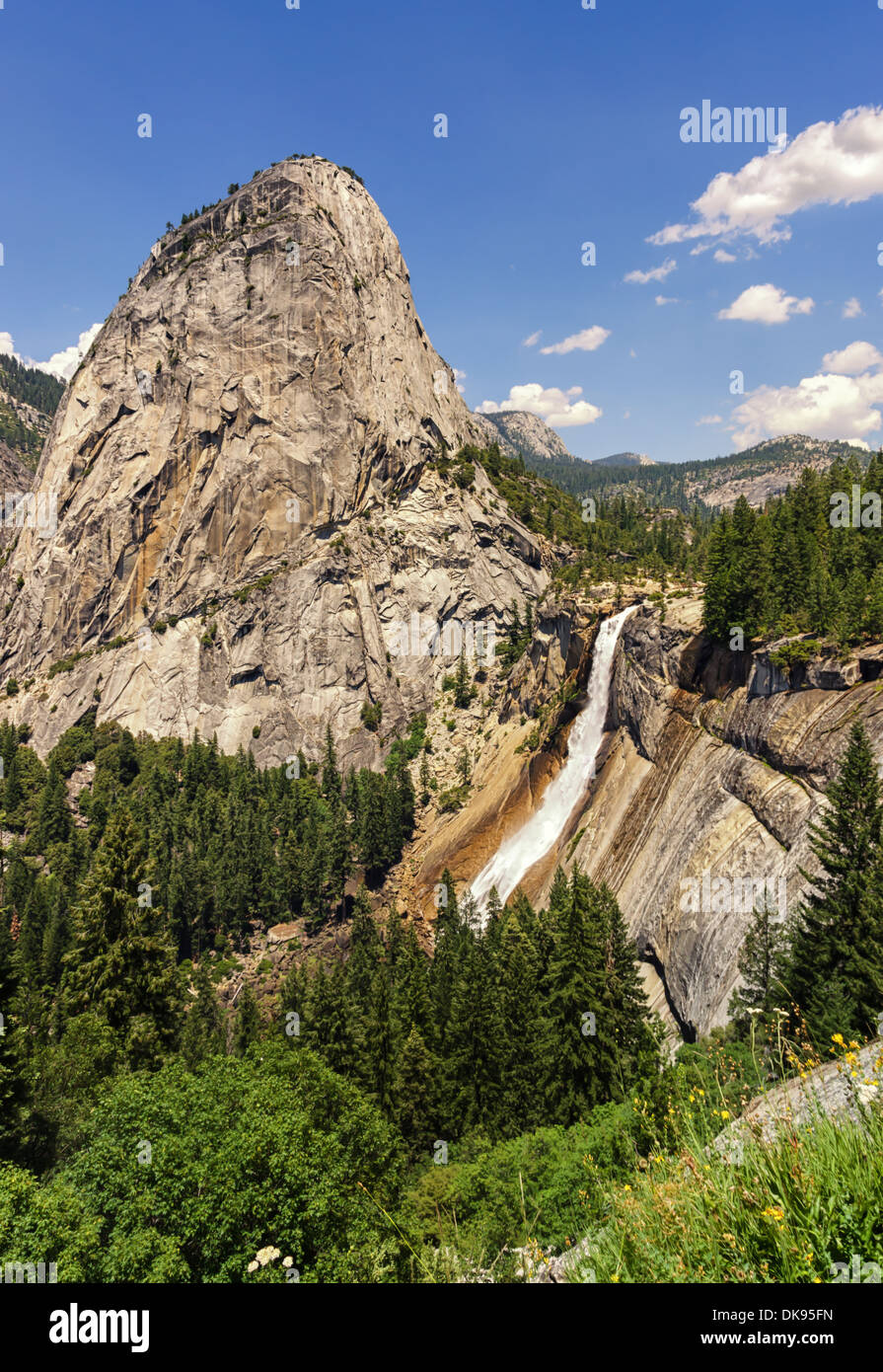 Liberty Cap And Nevada Fall Photographed From The Panorama Trail