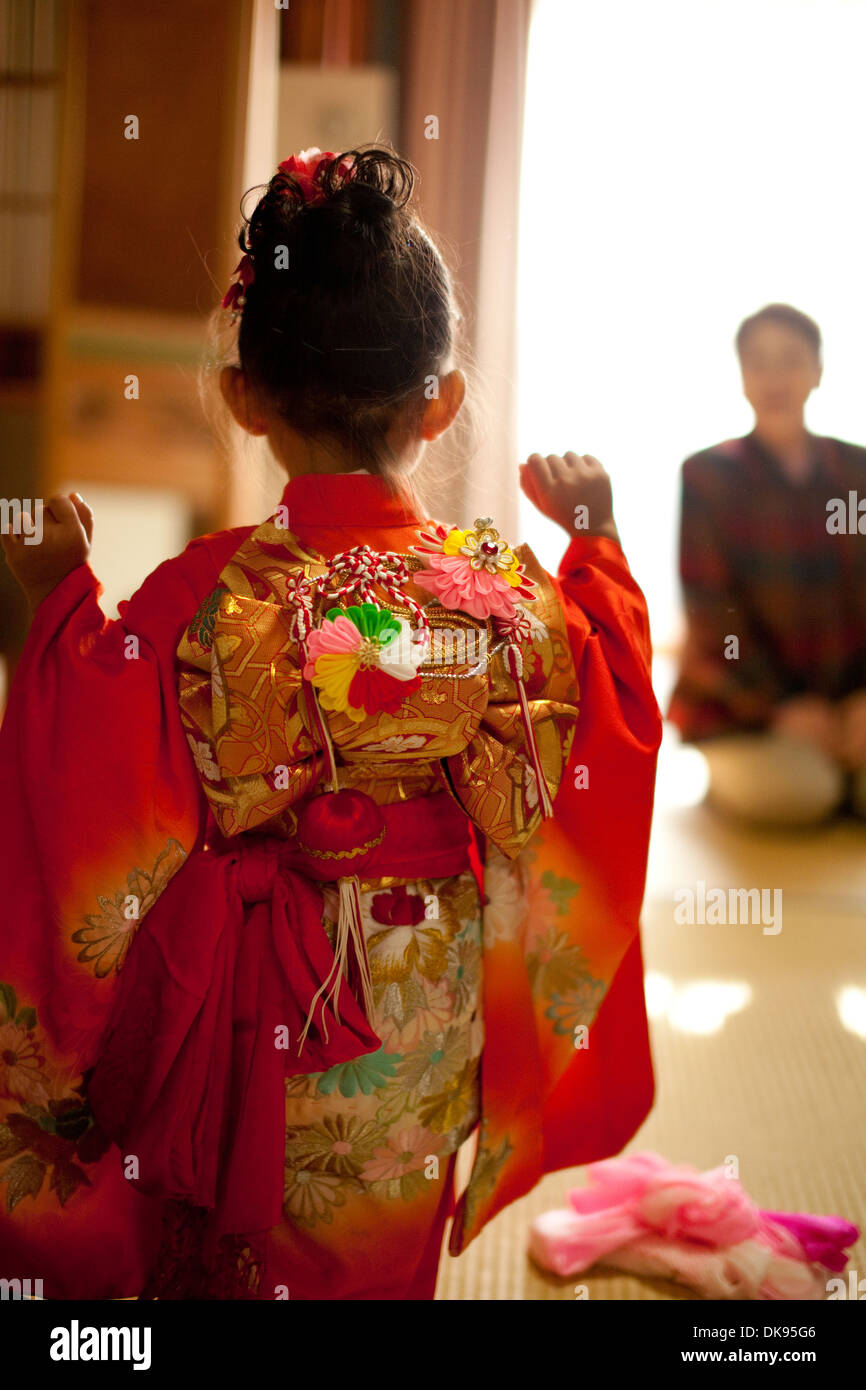 Shichi-go-san Japanese ceremony Stock Photo - Alamy