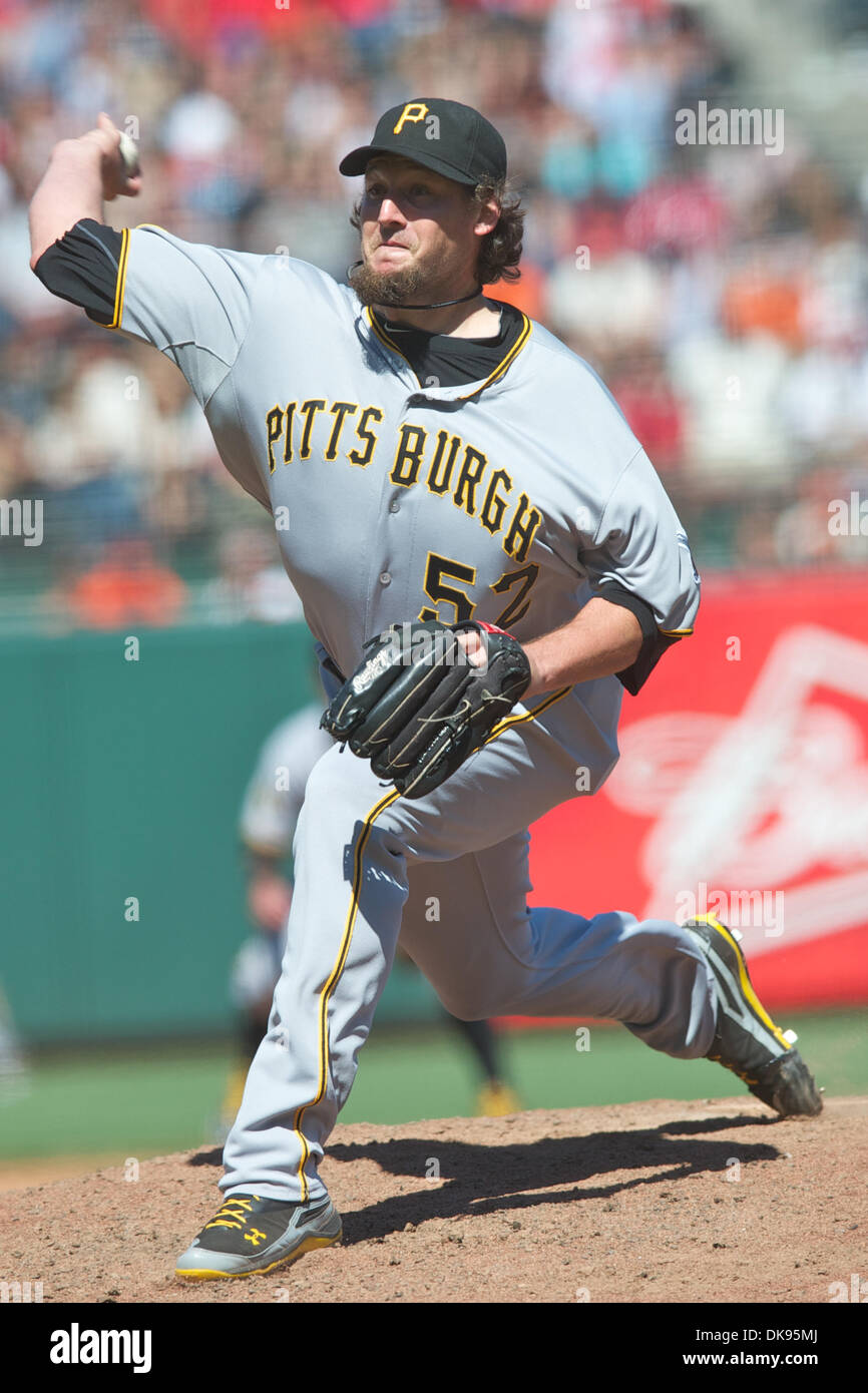 Aug. 10, 2011 - San Francisco, California, U.S - Pirates relief pitcher ...
