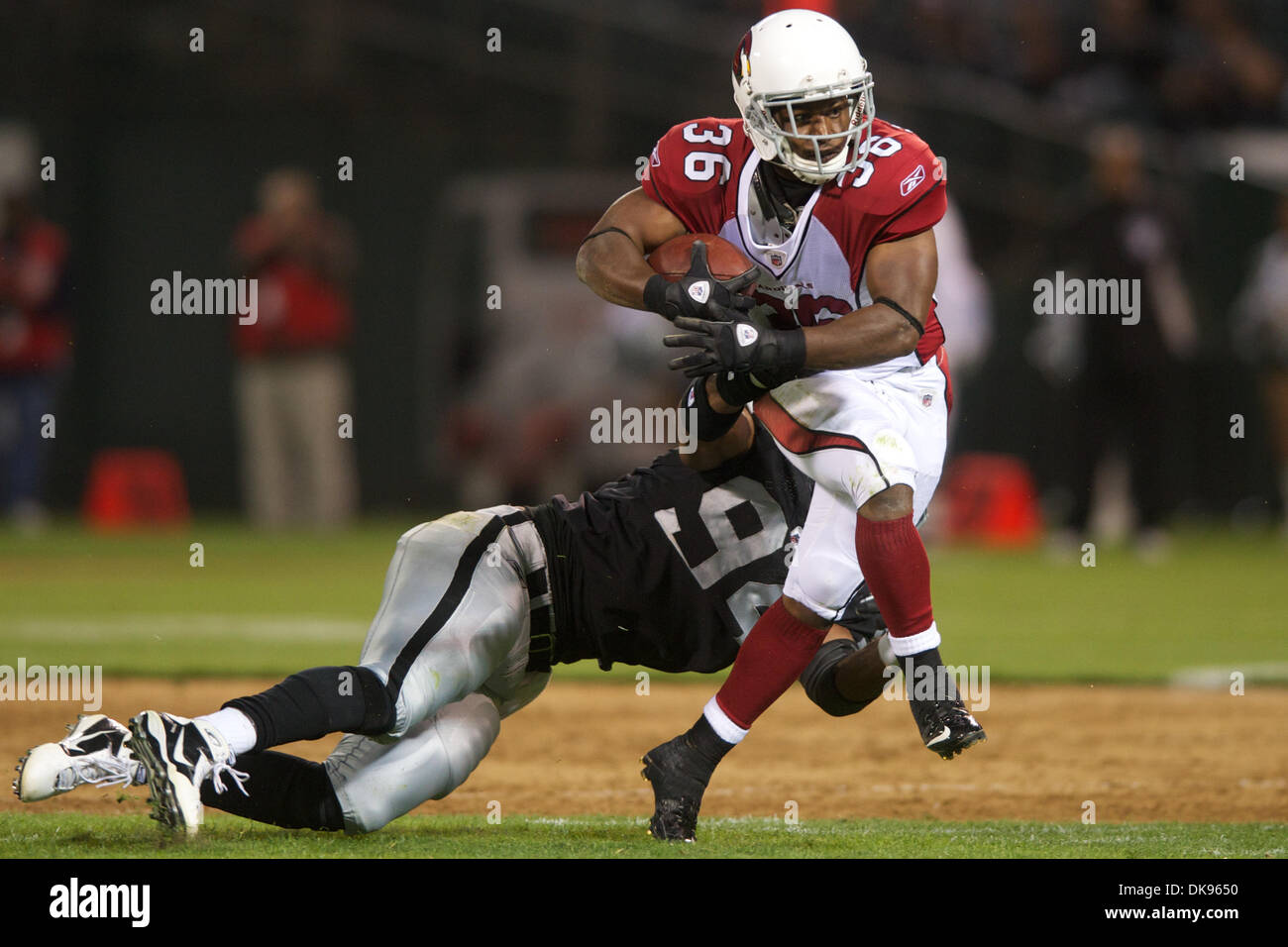 Aug. 11, 2011 - Oakland, California, U.S - Cardinals running back LaRod ...