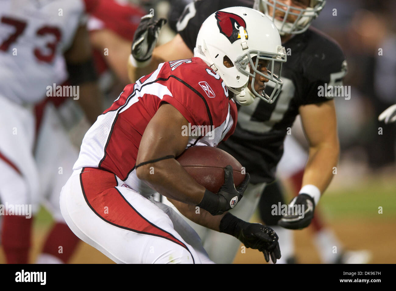 Aug. 11, 2011 - Oakland, California, U.S - Cardinals running back LaRod ...