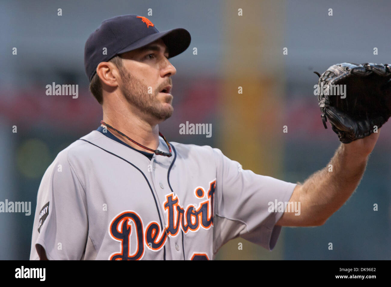 Aug. 11, 2011 - Cleveland, Ohio, U.S - Detroit starting pitcher Justin ...