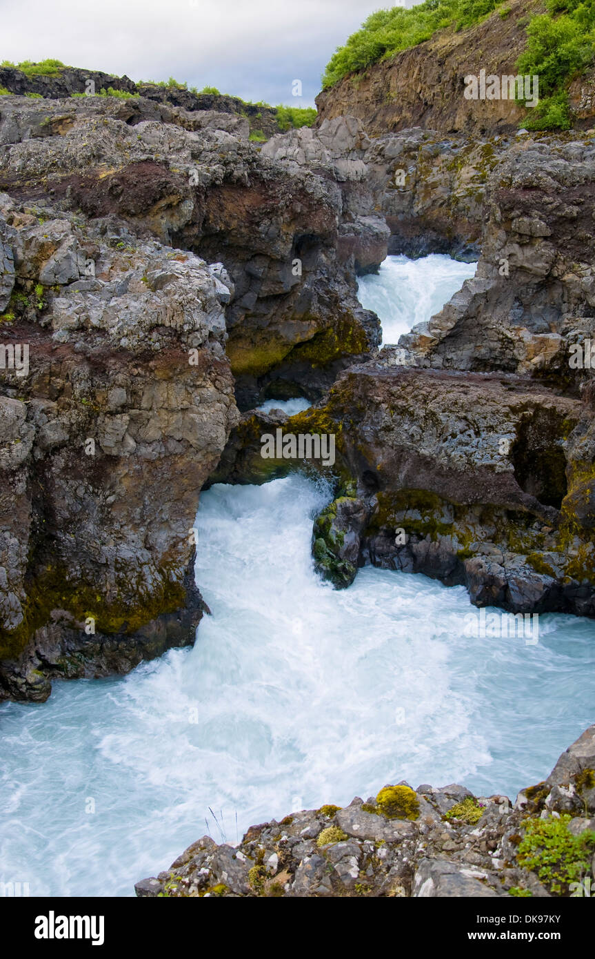 Barnafoss Waterfall, Iceland Stock Photo - Alamy