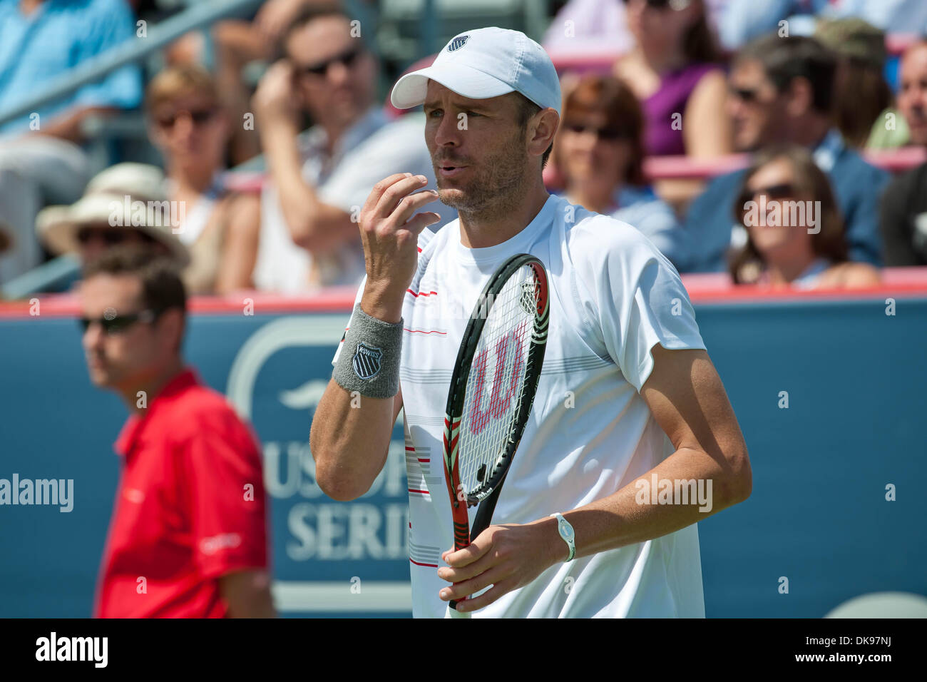 Aug. 12, 2011 - Montreal, Quebec, Canada - Mardy Fish (USA) preprares ...