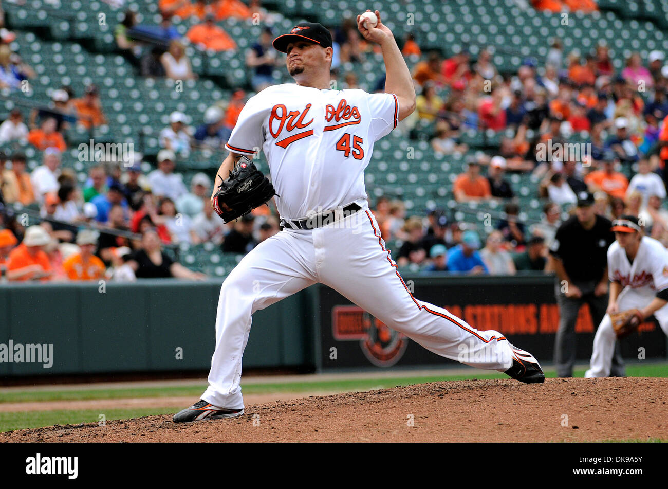 Aug. 14, 2011 - Baltimore, Maryland, U.S - Baltimore Orioles starting ...