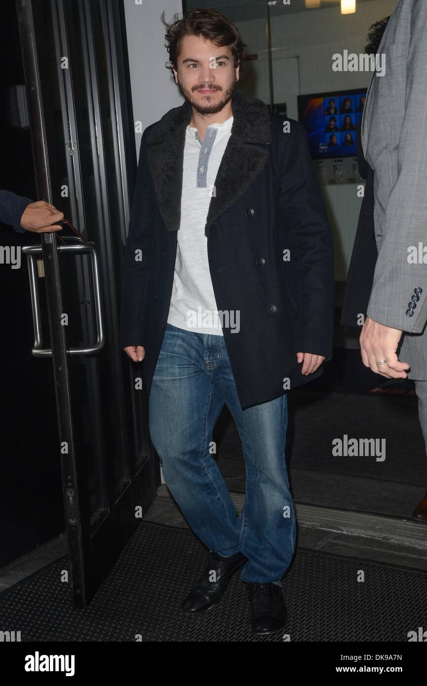 New York, NY, USA. 3rd Dec, 2013. Emile Hirsch, leaves the 'Good Day ...