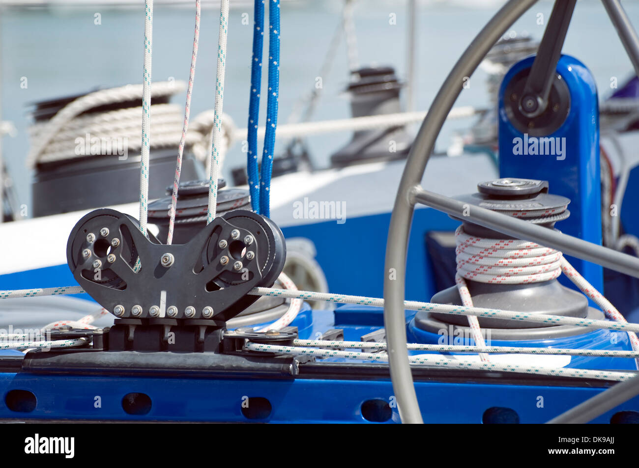 Pulleys on a boat hi-res stock photography and images - Alamy