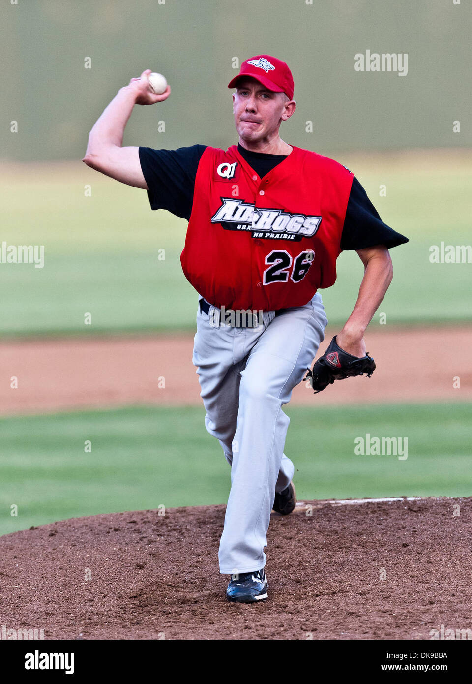 Aug. 15, 2011 - Fort Worth, Texas, U.S - Grand Prairie AirHogs Pitcher ...