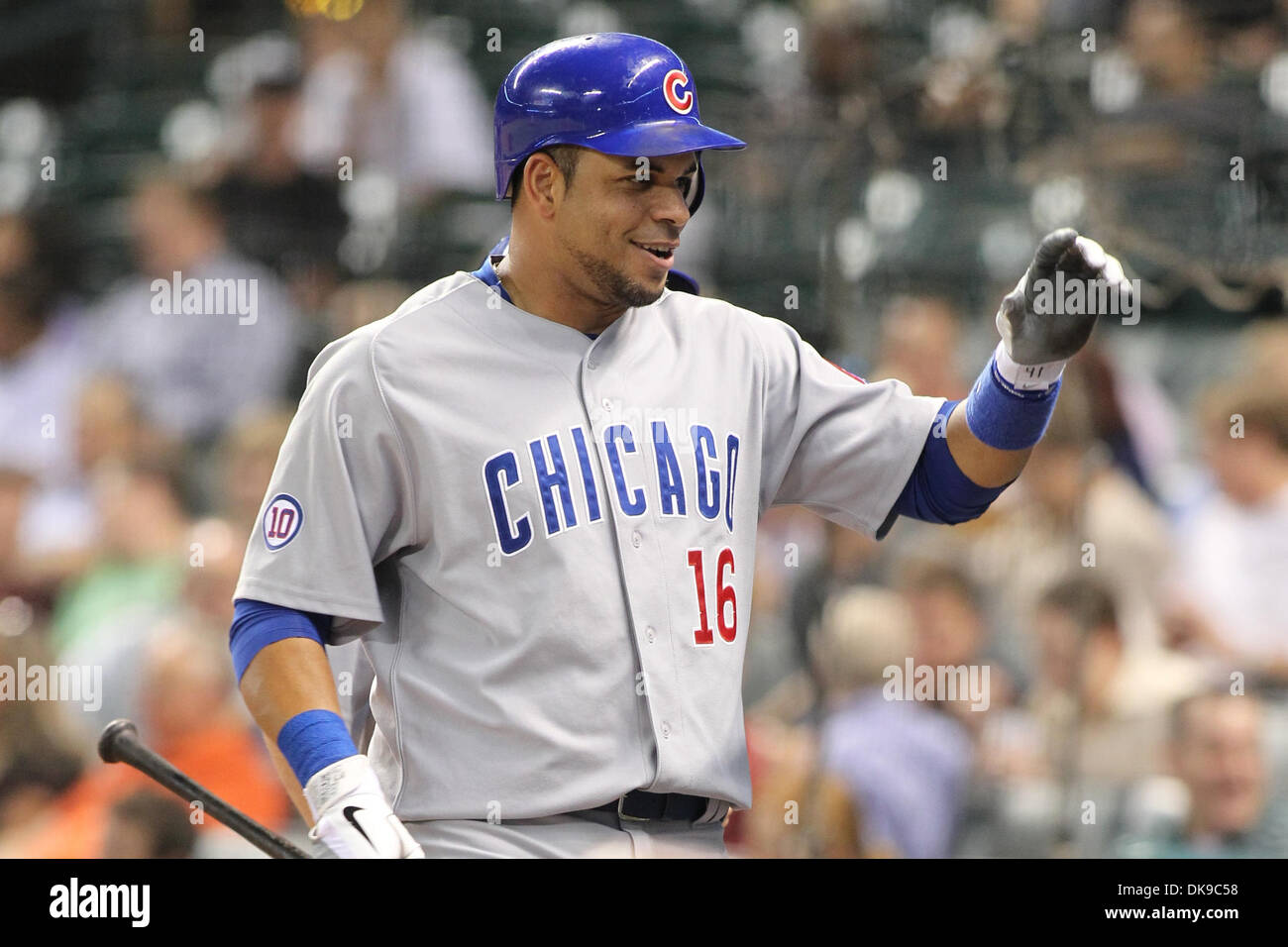 Aug. 16, 2011 - Houston, Texas, U.S - Chicago Cubs infielder Aramis ...
