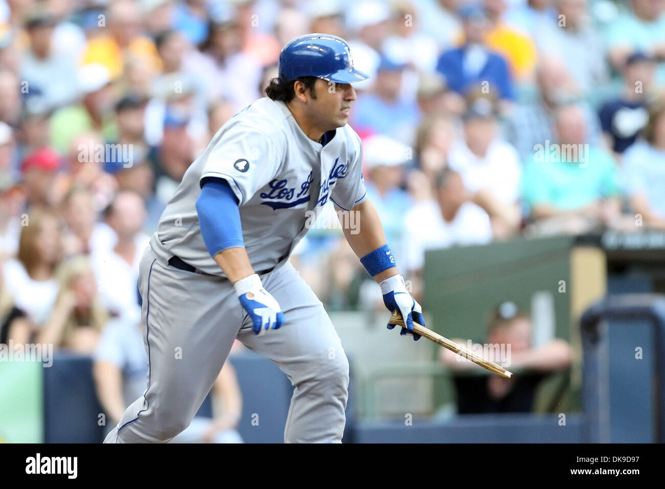 Aug. 18, 2011 - Milwaukee, Wisconsin, U.S - Los Angeles Dodgers catcher ...