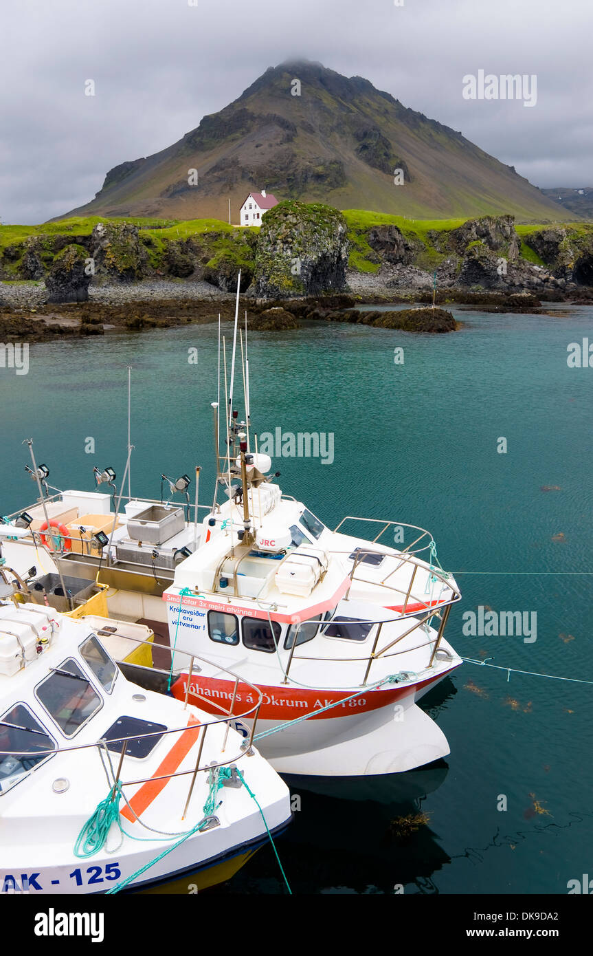 Boats, Arnarstapi, Snaefellsnes, Iceland Stock Photo - Alamy