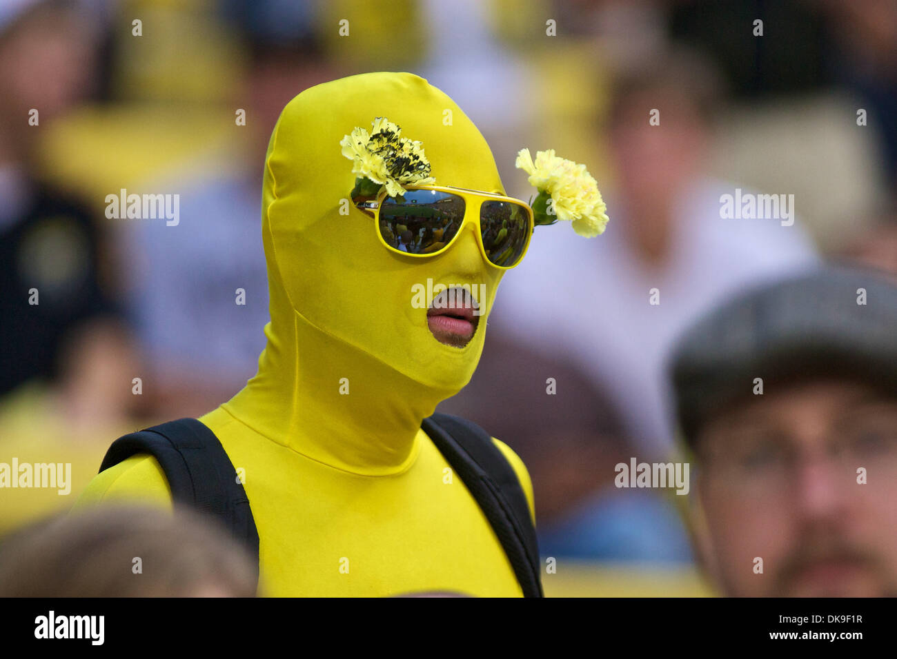 Aug. 20, 2011 - Columbus, Ohio, U.S - A Columbus Crew fan in with the ...