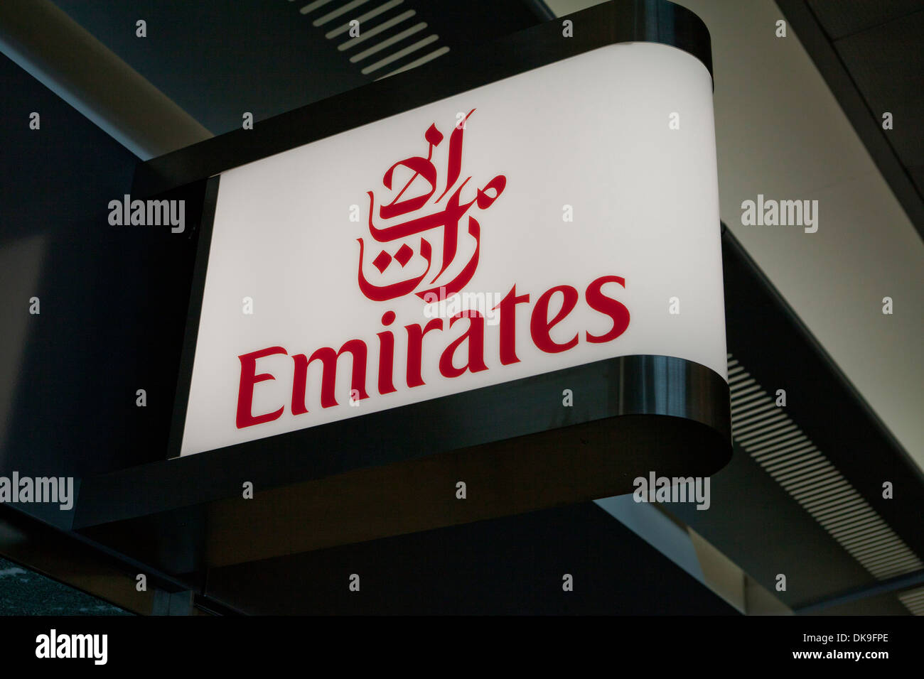 Emirates Airlines sign - USA Stock Photo - Alamy