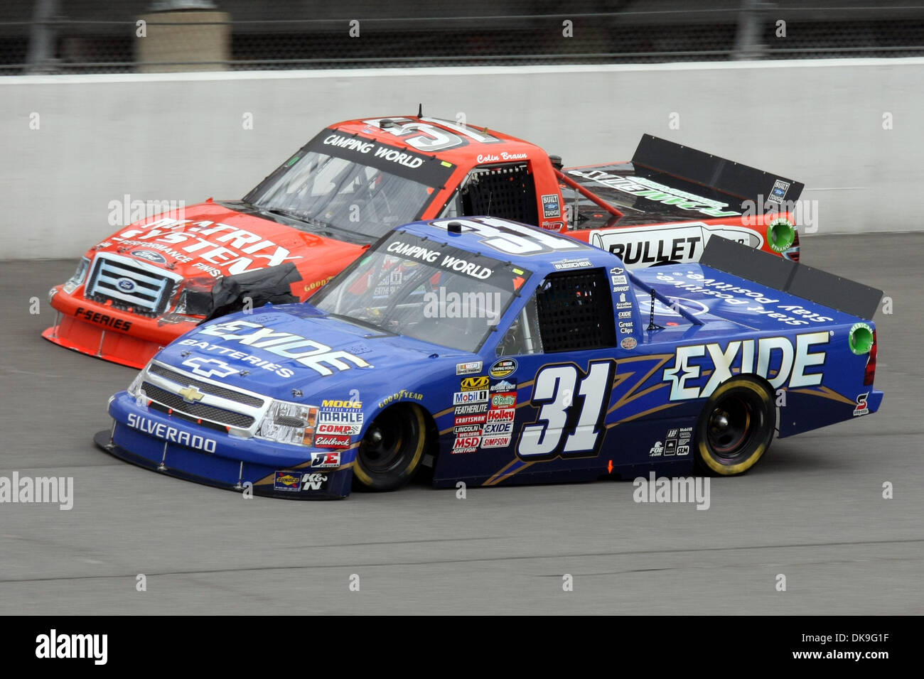 Aug. 20, 2011 - Brooklyn, Michigan, U.S - Colin Braun (#51) and James ...