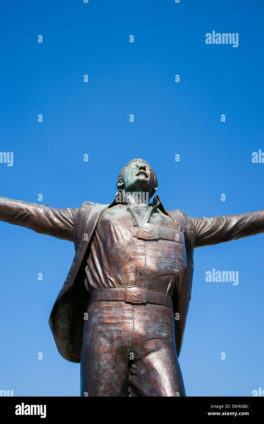 Statue of Domenico Modugno born in Polignano a Mare in 1928. Singer ...