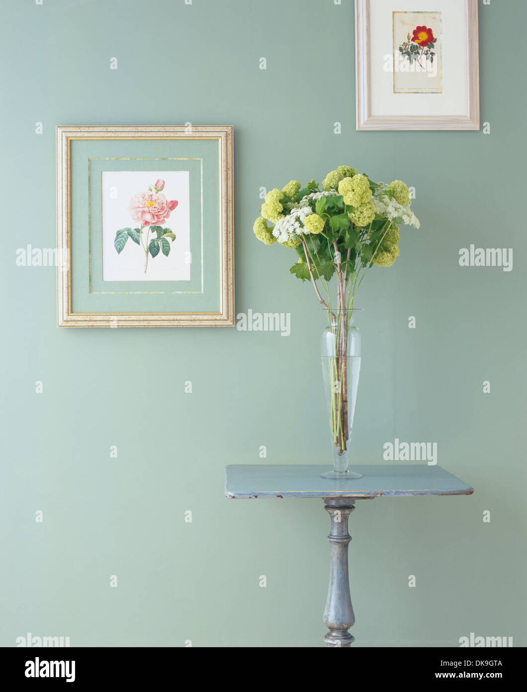 Potted flowers and frames Stock Photo - Alamy