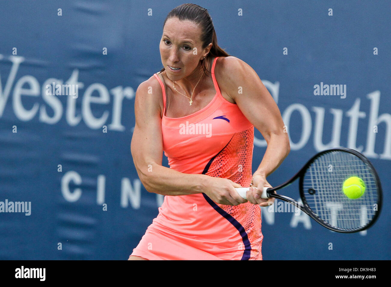 Aug. 21, 2011 - Cincinnati, Ohio, U.S - Jelena Jankovic (SRB) in action ...