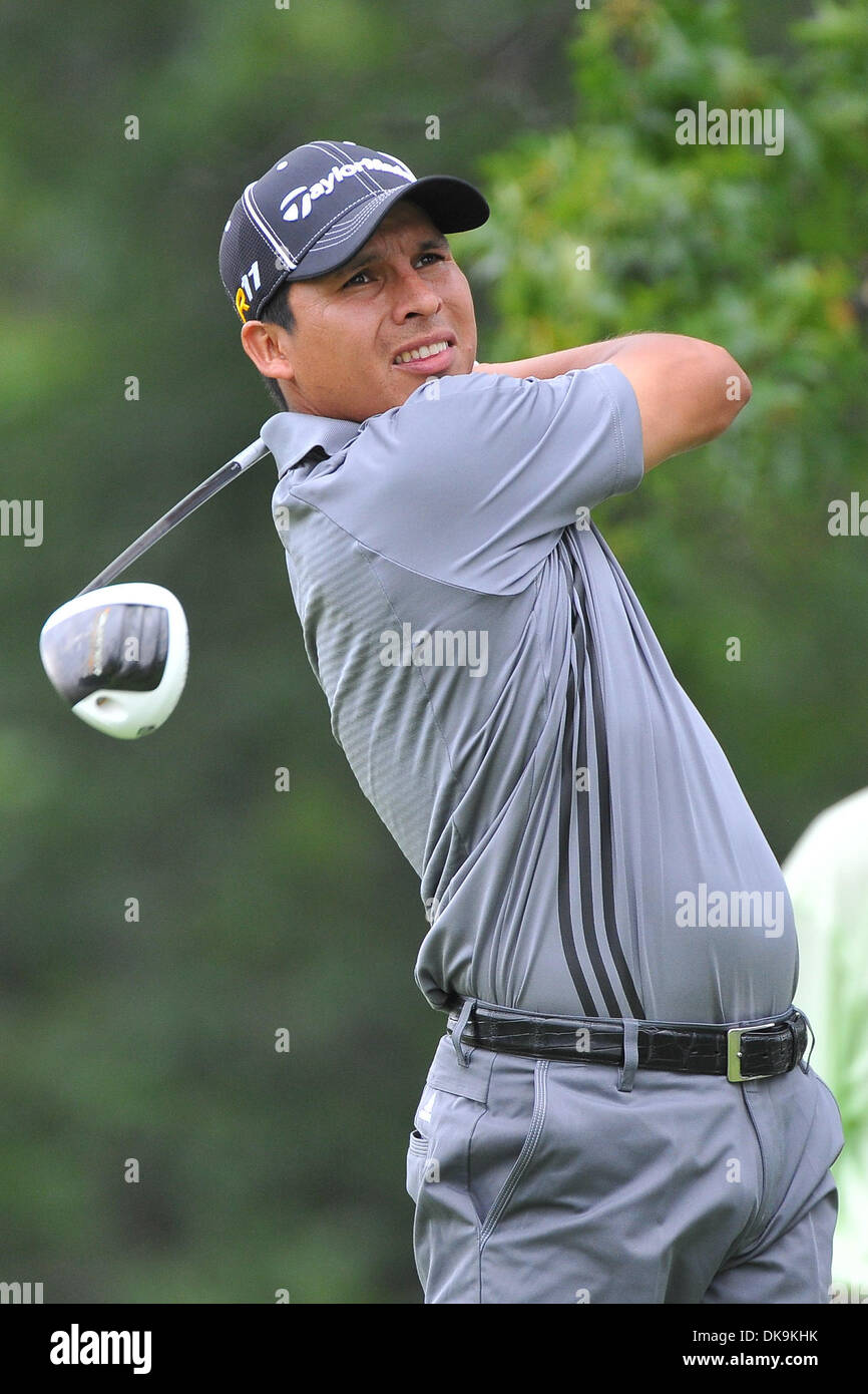 Aug. 25, 2011 - Edison, New Jersey, U.S - Andres Romero in action at the Barclays Fed X Cup ...