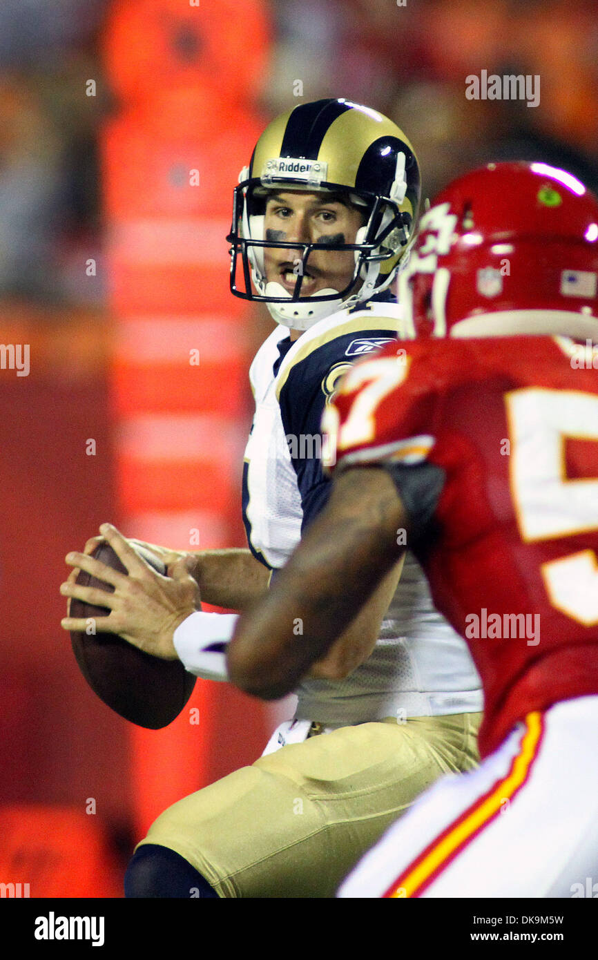 Aug. 26, 2011 - Kansas City, Missouri, U.S - St. Louis Rams quarterback ...