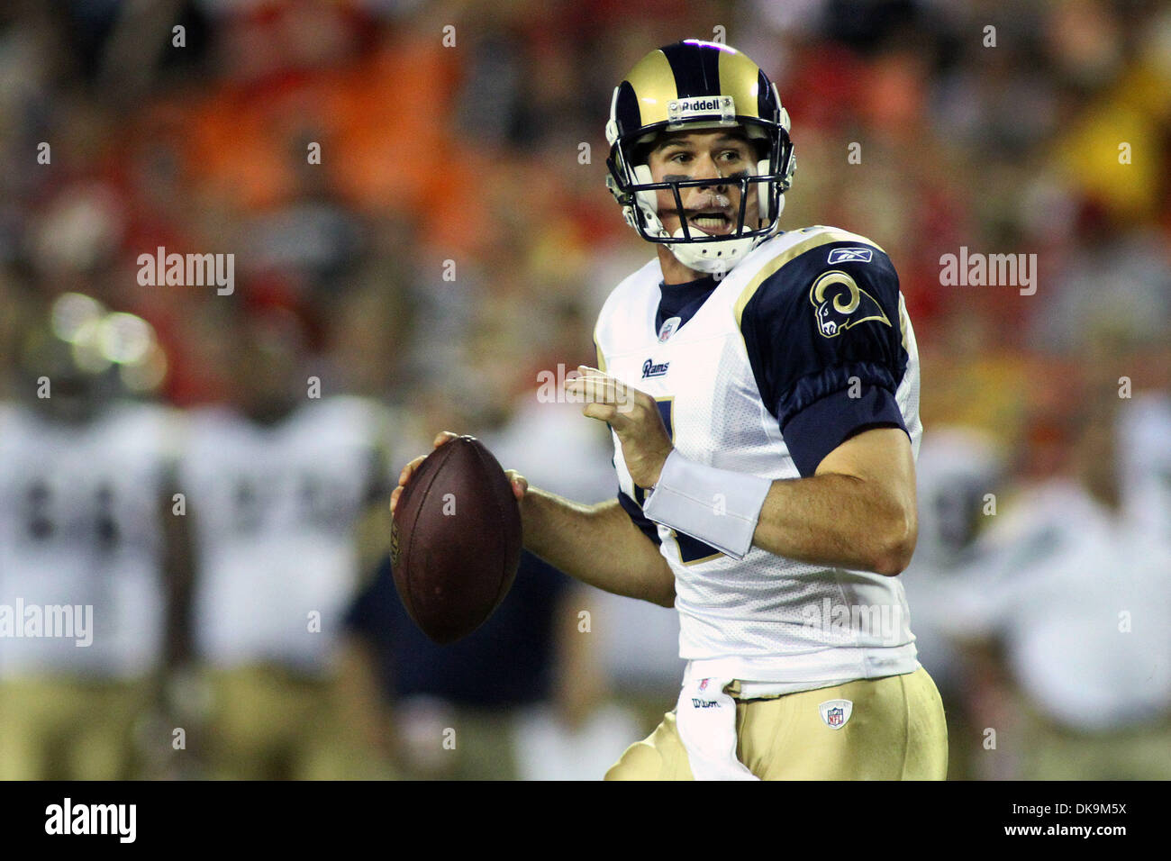 Aug. 26, 2011 - Kansas City, Missouri, U.S - St. Louis Rams quarterback ...