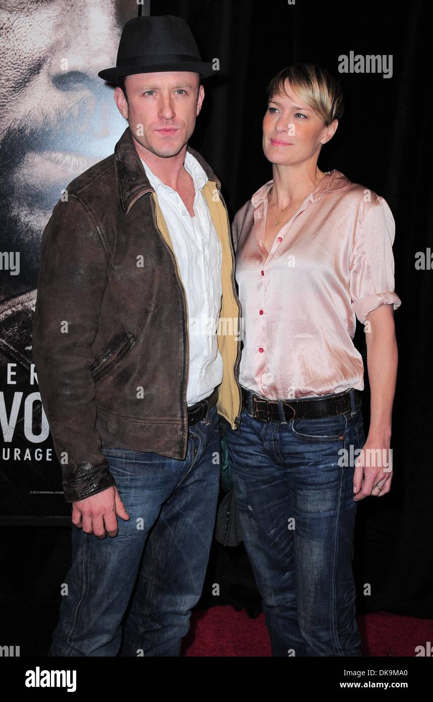 New York, NY, USA. 3rd Dec, 2013. Ben Foster, Robin Wright at arrivals ...