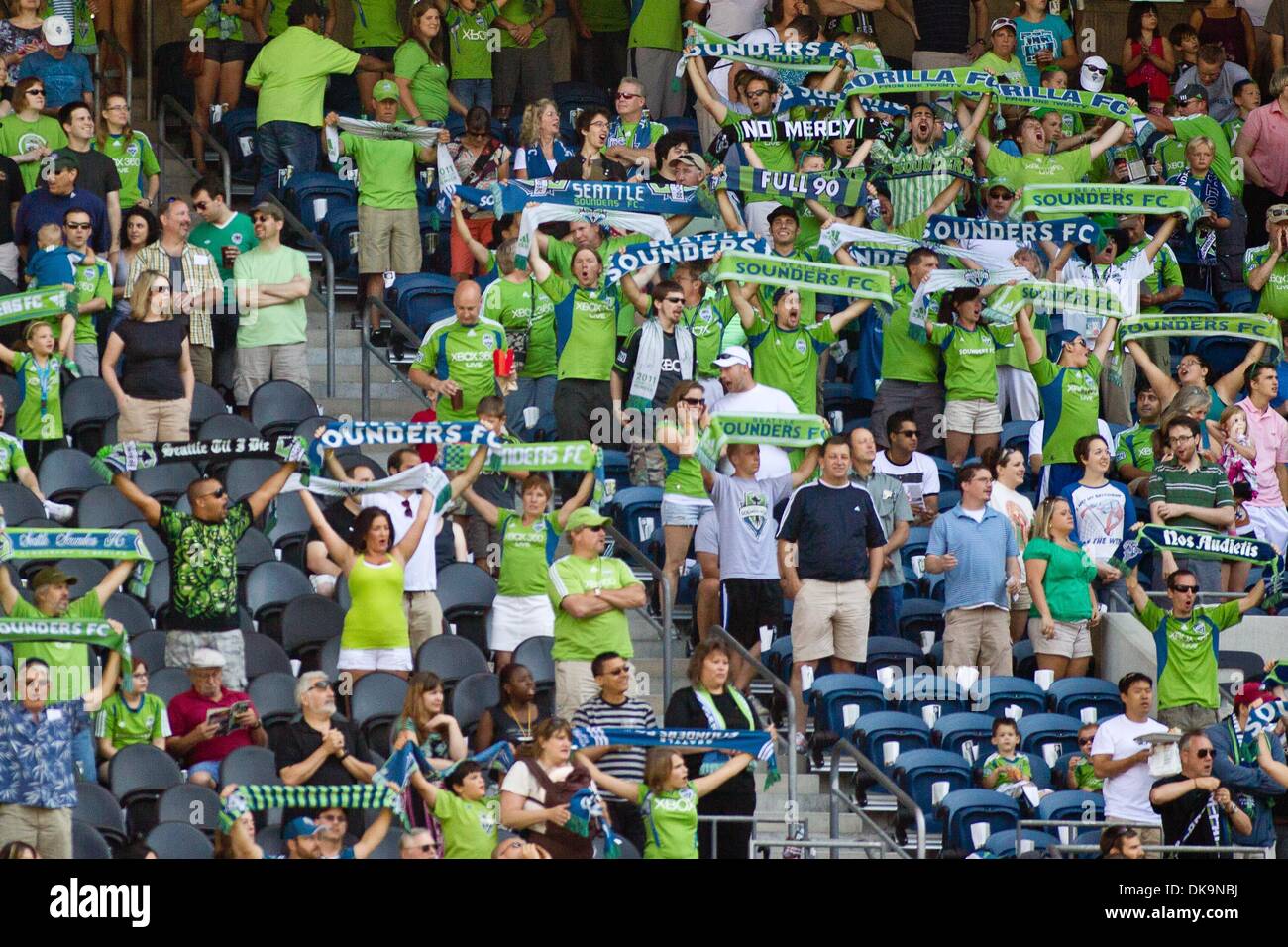 Aug. 27, 2011 - Seattle, Washington, U.S - Seattle Sounders FC fans ...