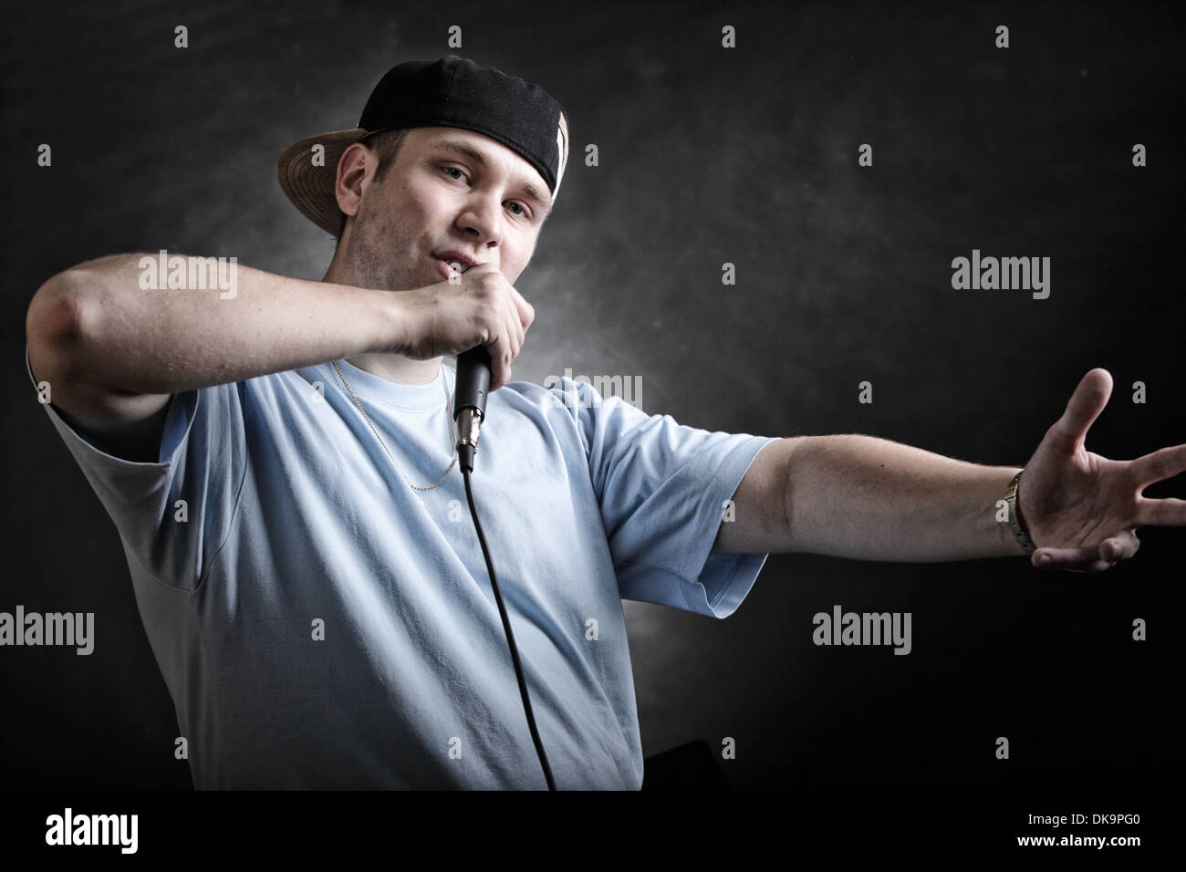 Rapper attitude rap singer hip Hop Dancer performing. Young man with ...