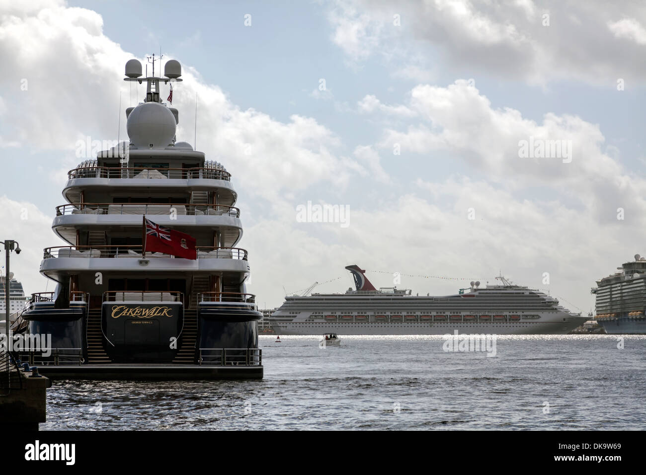 Cakewalk, a private luxury yacht or ship at dock in Port Everglades ...