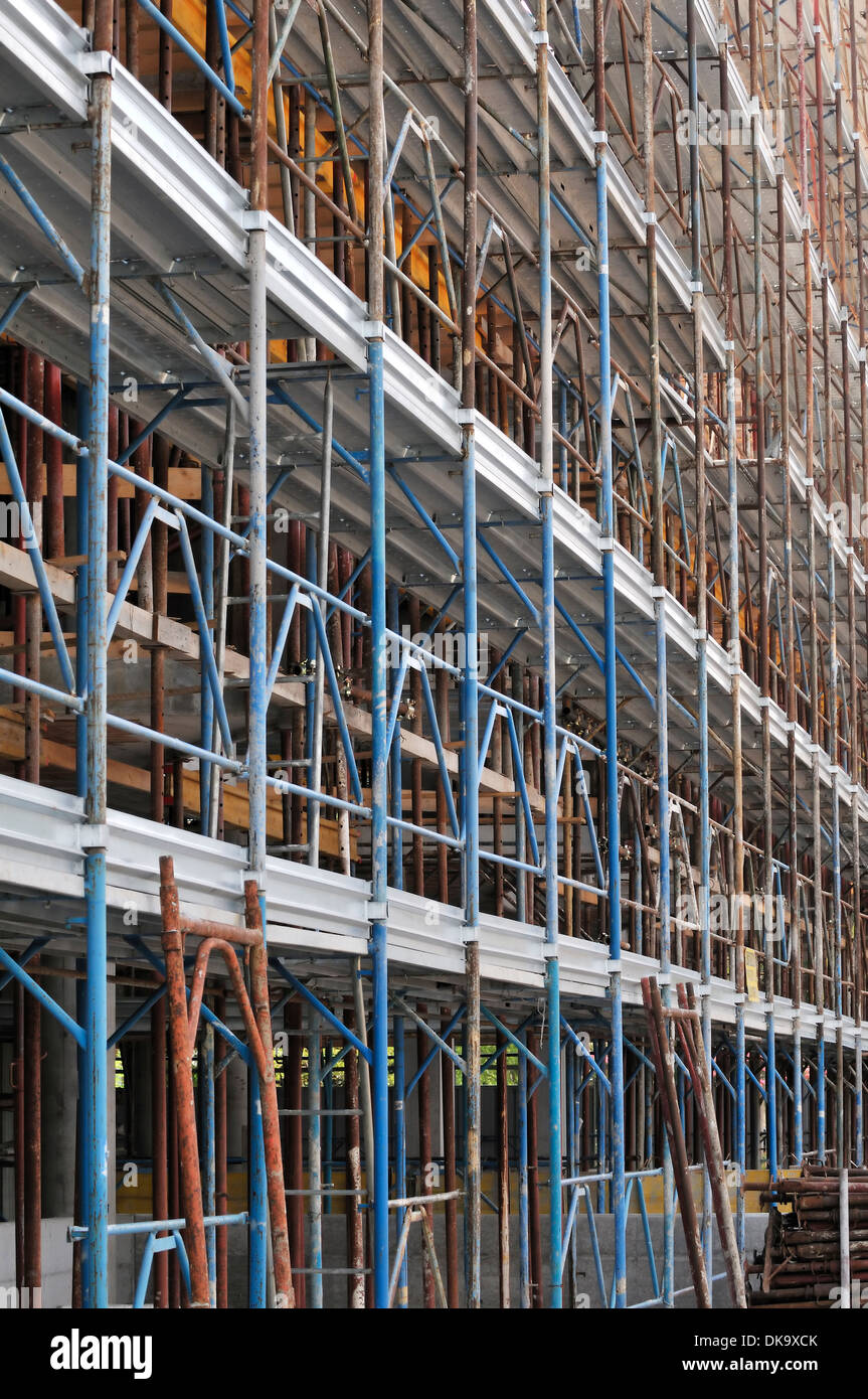 Long and tall scaffold in a construction site Stock Photo - Alamy