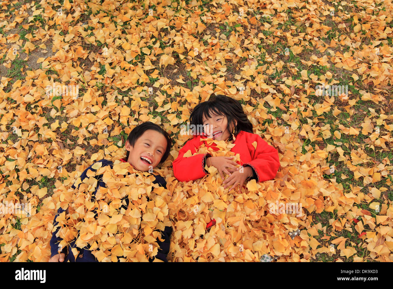 Japanese kids in the countryside Stock Photo - Alamy