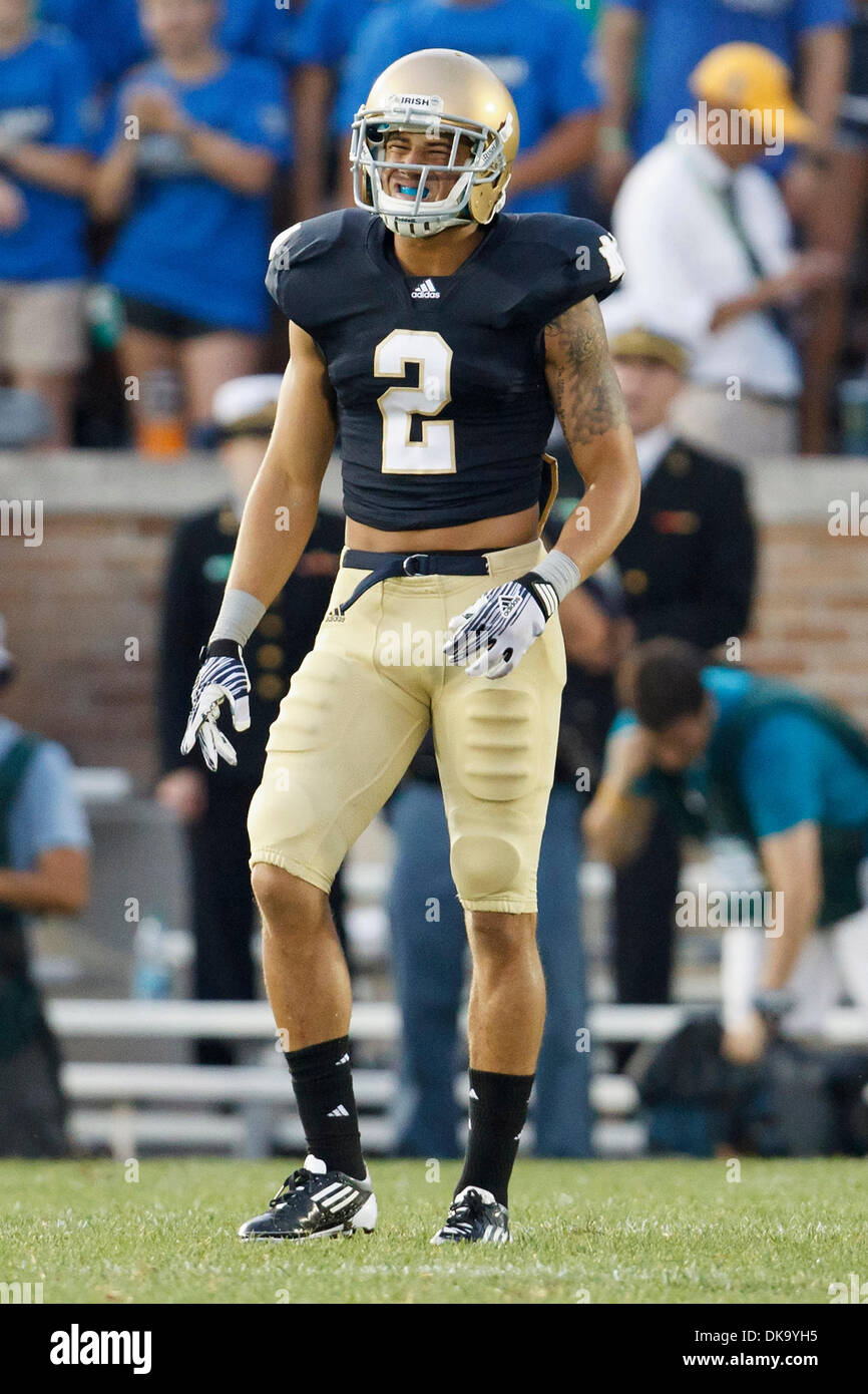 Sept. 3, 2011 - South Bend, Indiana, U.S - Notre Dame cornerback ...
