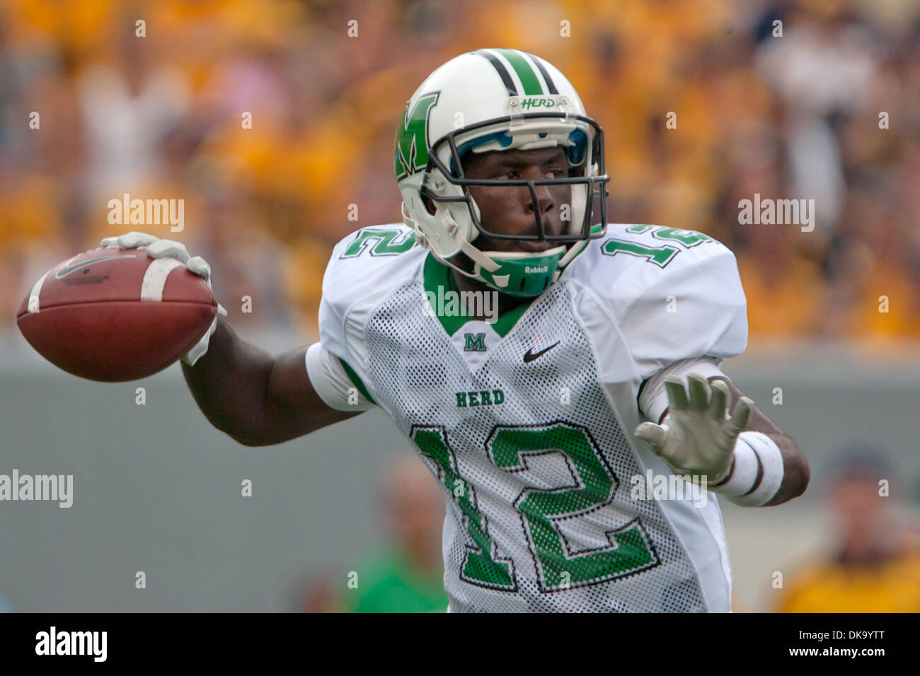 Sept. 4, 2011 - Morgantown, West Virginia, U.S - Marshall quarterback ...