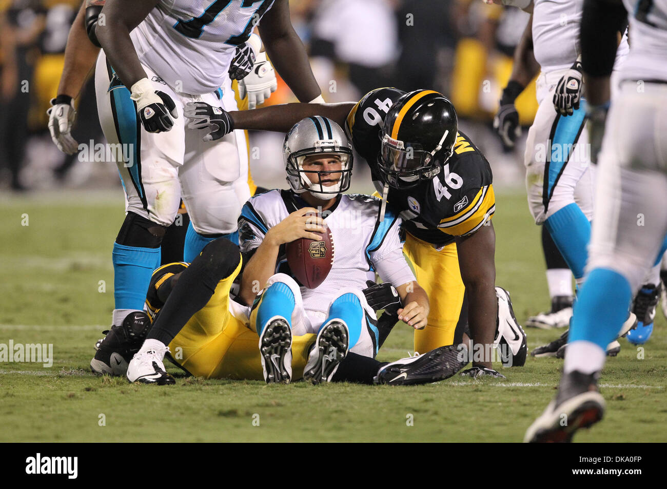September 1, 2011;Carolina Panthers quarterback Jimmy Clausen (2) in an ...