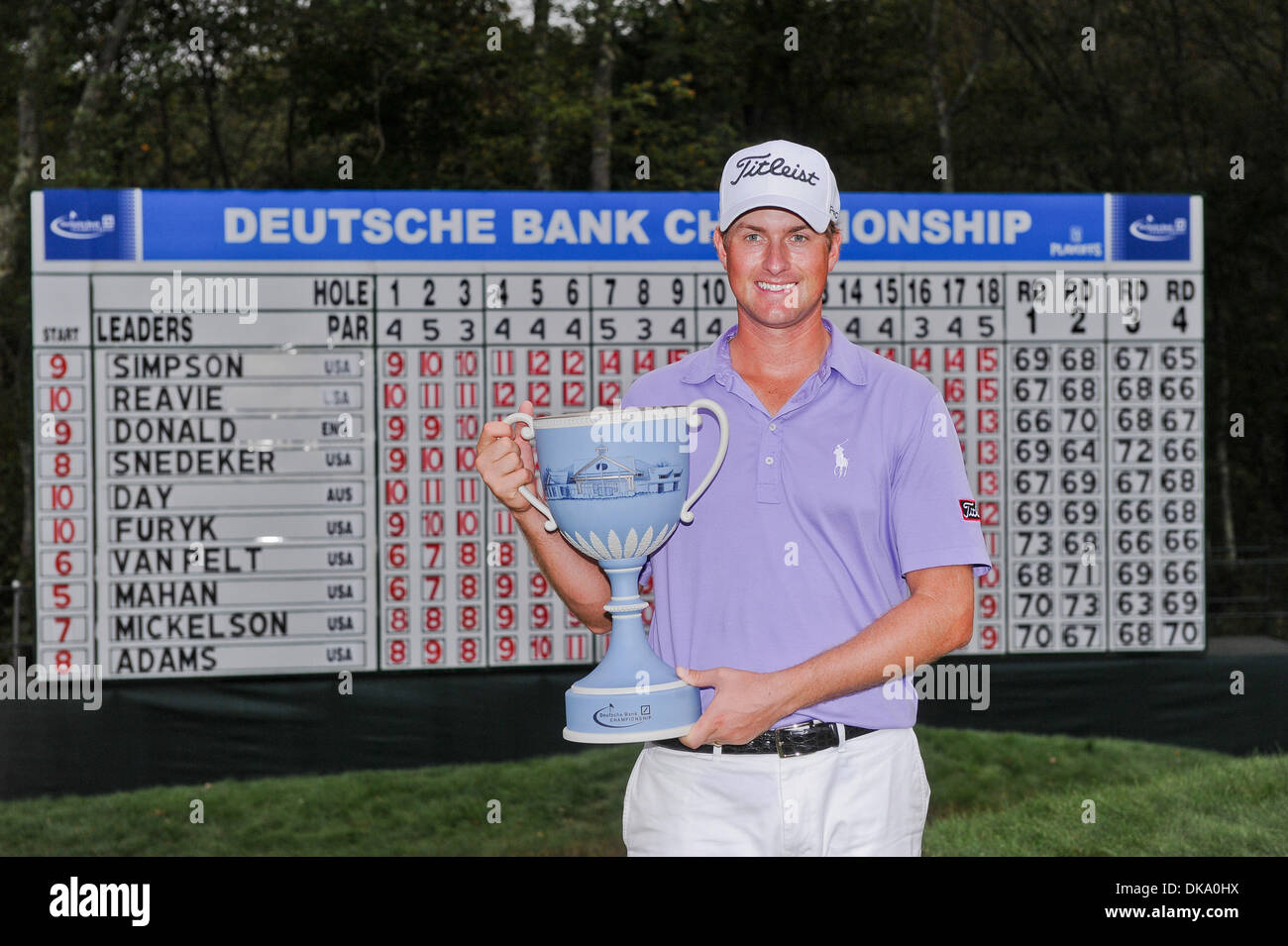 Sept. 5, 2011 - Norton, Massachusetts, U.S - Webb Simpson poses in ...