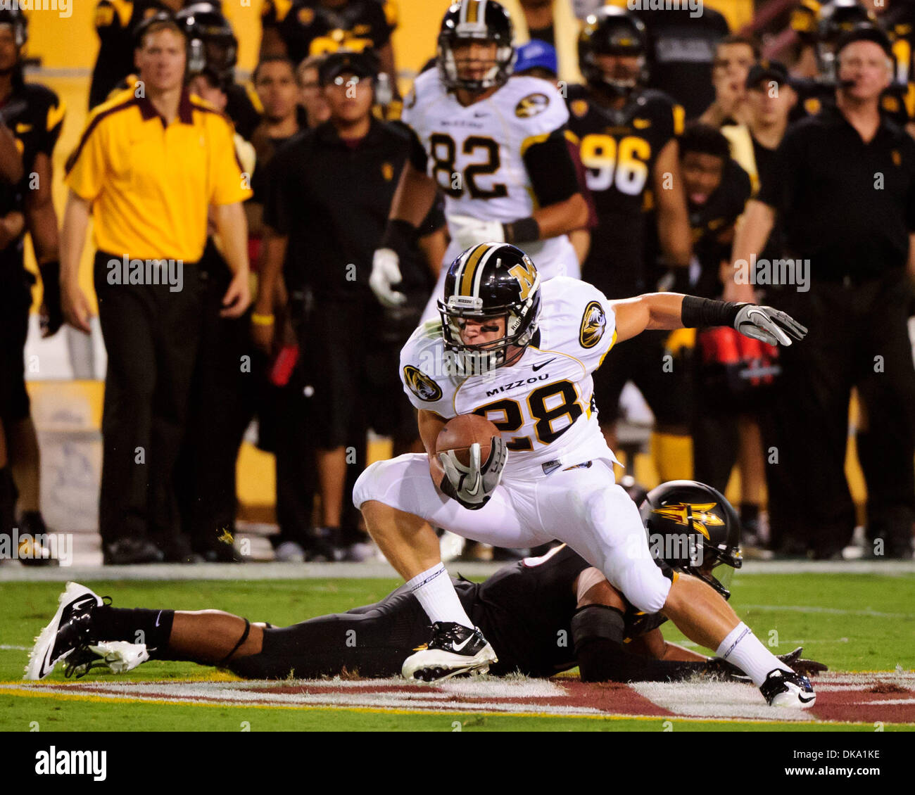 September 9, 2011: Missouri wide receiver T.J. Moe #28 in action during ...