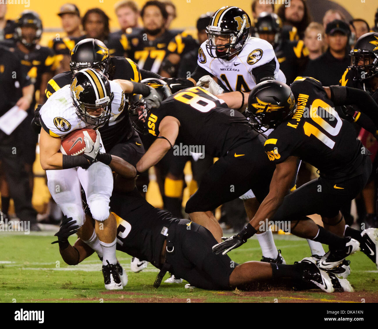 September 9, 2011: Missouri wide receiver T.J. Moe #28 in action during ...