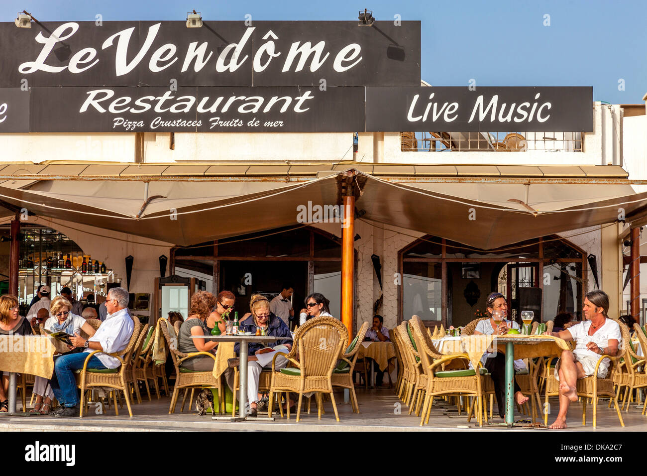 Beach Restaurant, Agadir, Morocco Stock Photo - Alamy