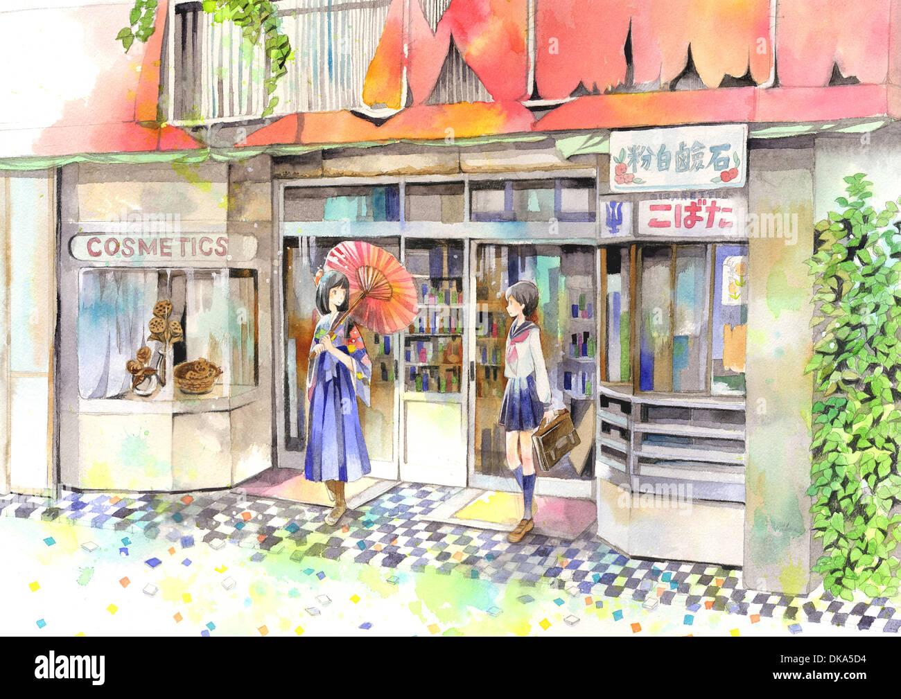 Japan japanese building sign cartoon hi-res stock photography and ...