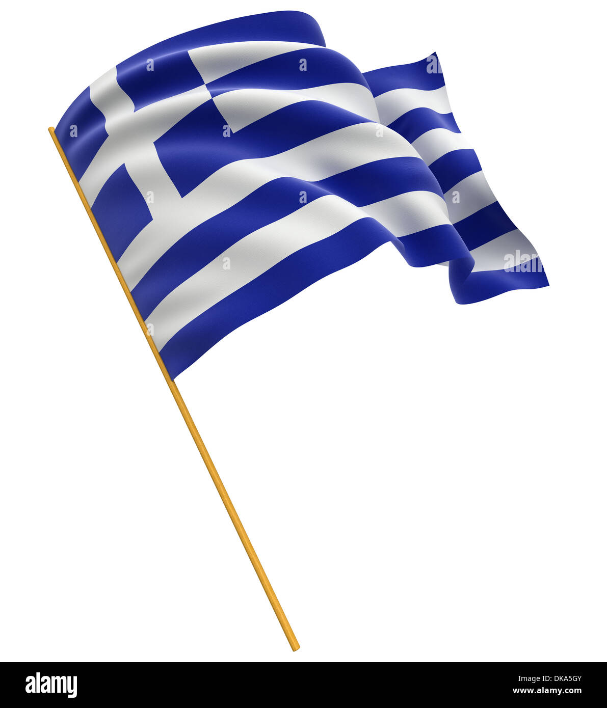3D Greek flag (clipping path included Stock Photo - Alamy